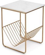 Odkládací stolek s mramorovou deskou 40x40 cm Mandoli – Premier Housewares