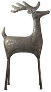 Zlatá antik dekorace socha jelen - 45*15*79 cm
