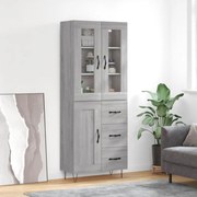 Skříň highboard šedá sonoma 69,5 x 34 x 180 cm kompozitní dřevo 3198695