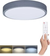 SOLIGHT LED stropní svítidlo Grey 48 W, 3360 lm, 3000-6500 K, pr. 38 x 8 cm