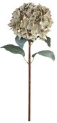 Dekorace umělá zelená květina Hortenzie Hydrangea dusty green - 80 cm