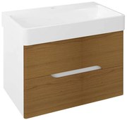 Sapho Mediena - Umyvadlová skříňka 77x51x49 cm, bílá mat/dub natural MD082