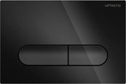UPTrend Ovládací tlačítko pro WC podomítkové moduly YOSEMITE SHINY BLACK UP004‑B18, černá lesk