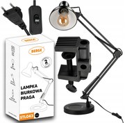 BERGE Stolní lampa XL Praga 1xE27 LED černá