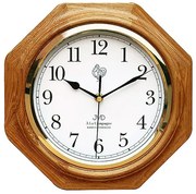 Dřevěné rádiem řízené nástěnné hodiny JVD NR7172.4 ve francouzském stylu