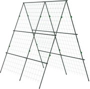 Outsunny Kovový Trellis pro Šplhající Rostliny - Zelený, Bez Rzi, 180x100x180cm, Oblouk pro Růže, Zahradní Trellis pro Rajčata, Zeleninu, Květiny, Špl