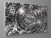 Obraz černobílá mandala Rozměr: 100 x 65 cm