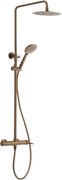 Sapho Iconic - Sprchový set s baterií, průměr 25 cm, 2 proudy, matná měď AF139PG