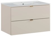 Comad Koupelnová skříňka s keramickým umyvadlem Dalia Cashmere 80 cm - kašmír