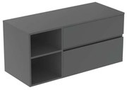Ideal Standard Finesse - Umyvadlová skříňka, 120x51x56 cm, 2 zásuvky, matný antracit E3438Y2