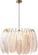 Toolight - Závěsné svítidlo Glamour 1xE27 392180, bílá-zlatá, OSW-07862