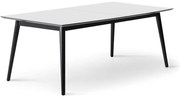 Bílo-černý rozkládací jídelní stůl s bílou deskou 100x210 cm Meza – Hammel Furniture