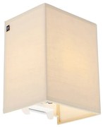 Rustikální nástěnná lampa béžová - Vete
