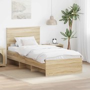 Rám postele s čelo Sonoma dub 80 x 200 cm Kompozitní dřevo 3408902