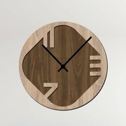 dřevo života Dřevěné hodiny na stěnu TikTak Zvolte barvu dekoru: Dub sonoma-Ořech, Velikost hodin: 35x35, Barva ručiček: Černé
