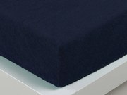 XPOSE® Froté prostěradlo Exclusive - tmavě modré 90x200 cm