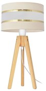 Stolní lampa HELEN 1xE27/15W/230V krémová/zlatá/borovice