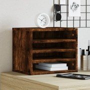 Stolní organizér kouřový dub 36 x 26 x 29,5 cm kompozitní dřevo