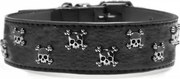MILK&PEPPER Milkandpepper Obojek pro pro psy Rockstar Black Calavera Velikost: 35x2 cm