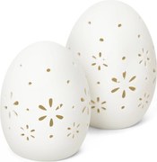 Tchibo - Keramická vejce s LED - barva: bílá