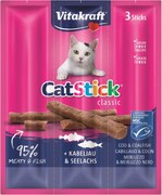 Vitakraft Pochoutka pro kočky Cat Stick Classic treska, 3 ks