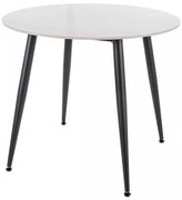 Jídelní stůl Rion - průměr 90 cm, mramor / černá