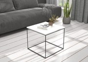 ADRK Furniture Konferenční stolek ELENA 50x50 CT-ELE-B-W