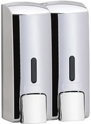 Bemeta Design Dávkovač mýdla, 2 x 300 ml, dvojitý, plast, lesk - 121209132