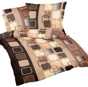 KARO Povlak na polštář Bark 40x40 béžovo-hnědé čtverce R396-2 Bark 23