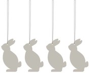 Velikonoční dekorace Deco Hare Sand - set 4 ks COOEE Design