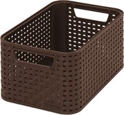 Box úložný Rattan Style2 S, tmavě hnědý, 13 x 19 x 29 cm
