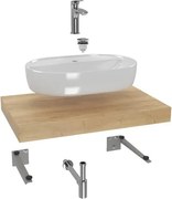 Koupelnová sestava SAT s deskou pod umyvadlo Dolce 80x8x50 cm dub halifax KSETDO1