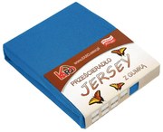 Jersey prostěradlo s gumičkou 80x160 chrpově modré 032 tloušťka 150g/m2 KARO