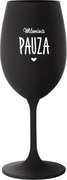 MÁMINA PAUZA - černá sklenice na víno 350 ml