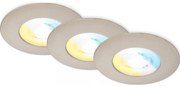 Briloner 7605032-SADA 3xLED Koup podh svítidlo 3xLED/4,9W/230V IP44 matný chrom