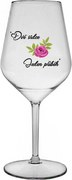 DVĚ SRDCE, JEDEN PŘÍBĚH - čirá nerozbitná sklenice na víno 470 ml