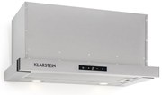 Klarstein Vinea, digestoř, 60 cm, vestavná, 610 m³/h, plochá konstrukce, stříbrná