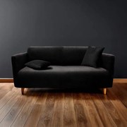 Černý 3místný napínací potah na pohovku Sacha – douceur d'intérieur