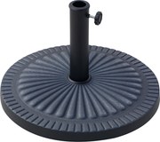 Základna pro slunečník Outsunny průměr 3,8-4,8 cm s květinovým motivem a knoflíkem, hmotnost 15 kg, zahradní pryskyřice 49x32 cm | Aosom