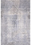 Světle modrý vlněný koberec 200x300 cm Strokes – Agnella