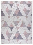 Koberec SISAL SION Geometrický, Trojúhelníky 3006 ploché tkaní ecru /
