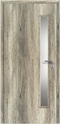 Doornite Interiérové dveře Verto, 80 L, 846 × 1983 mm, fólie, levé, dub Grand, prosklené