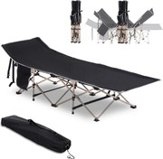Skládací kempingová postel Outsunny s nosnou taškou 190 x 68 x 52 cm do 150 kg, postel pro hosty pro dospělé | Aosom