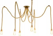 Toolight - Závěsná lampa 6xE27 APP680-6CP, zlaté lano, OSW-07864