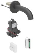 Geberit Piave - Elektronická umyvadlová baterie pod omítku, napájení z generátoru, easy to clean, matná černá 116.266.14.1