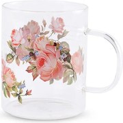 Skleněný hrnek RŮŽE 410 ml