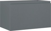 Mexen Rivel, koupelnová skříňka 80 cm, 1 zásuvka, drážkovaná, grafitová matná, 91A20-08047-1-BF66