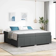 Rám postele s matrací Tmavě šedá 200 x 200 cm textil 3398308