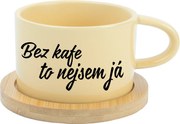 BEZ KAFE TO NEJSEM JÁ - žlutý hrníček makronka 200 ml