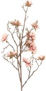 Dekorace umělá větvička Magnolia s růžovými květy - 15*20*90 cm